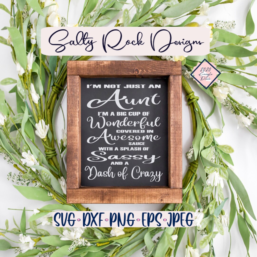 Aunt Svg Auntie Svg Cricut Silhouette Dxf Png Eps Aunt - Etsy