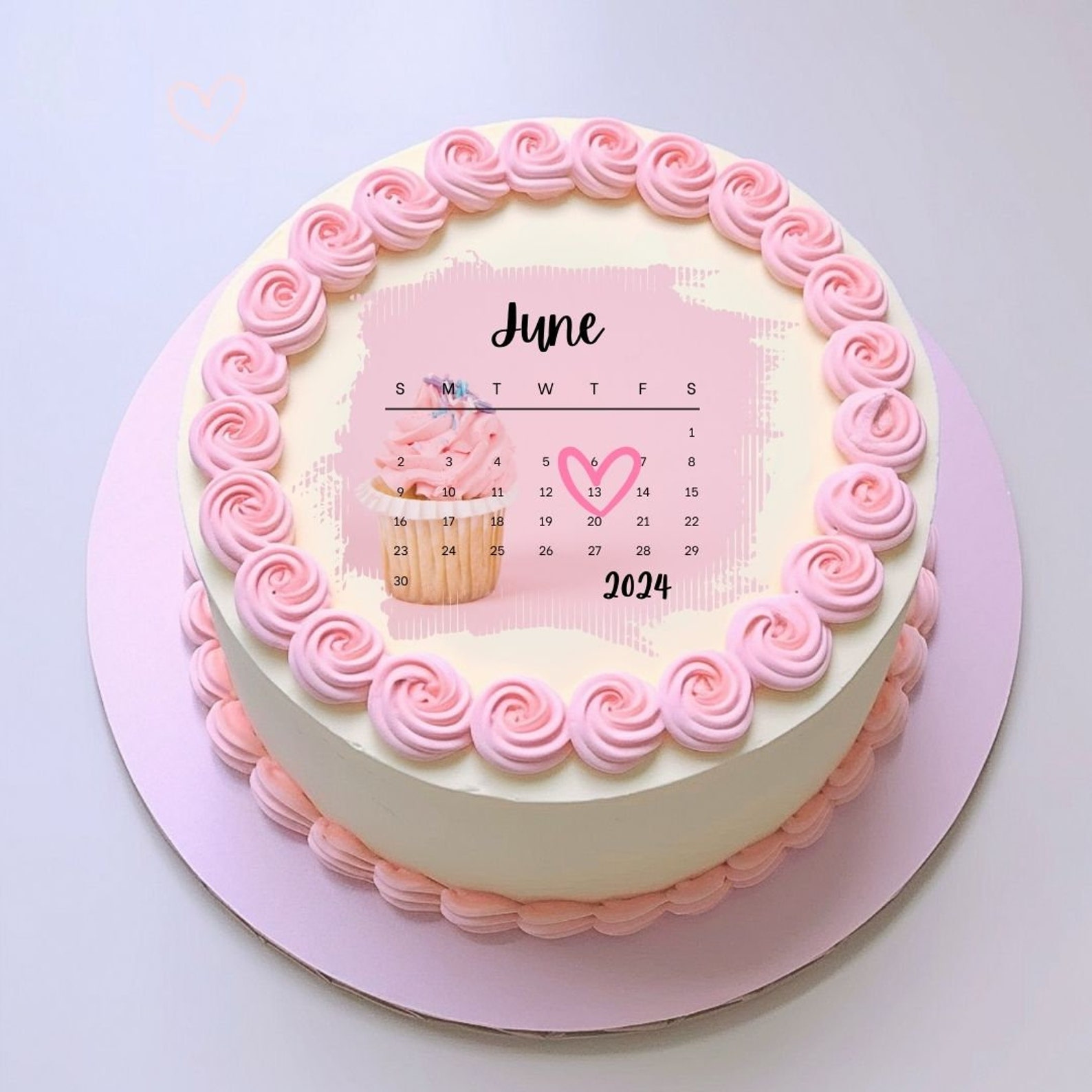 Cake Calendar, Burn Away Cake Topper Calendar Template, Custom Сake ...