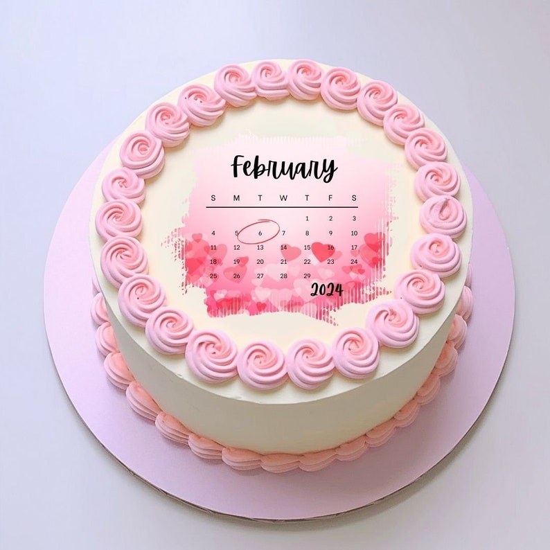 Cake Calendar, Burn Away Cake Topper Calendar Template, Custom Сake ...