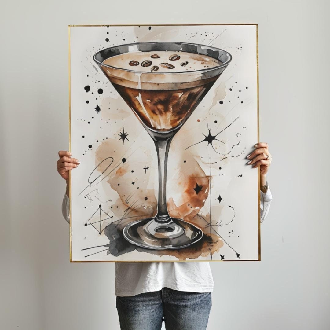 Espresso Martini Wall Art Printable, Espresso Lover, Martini Wall Art ...
