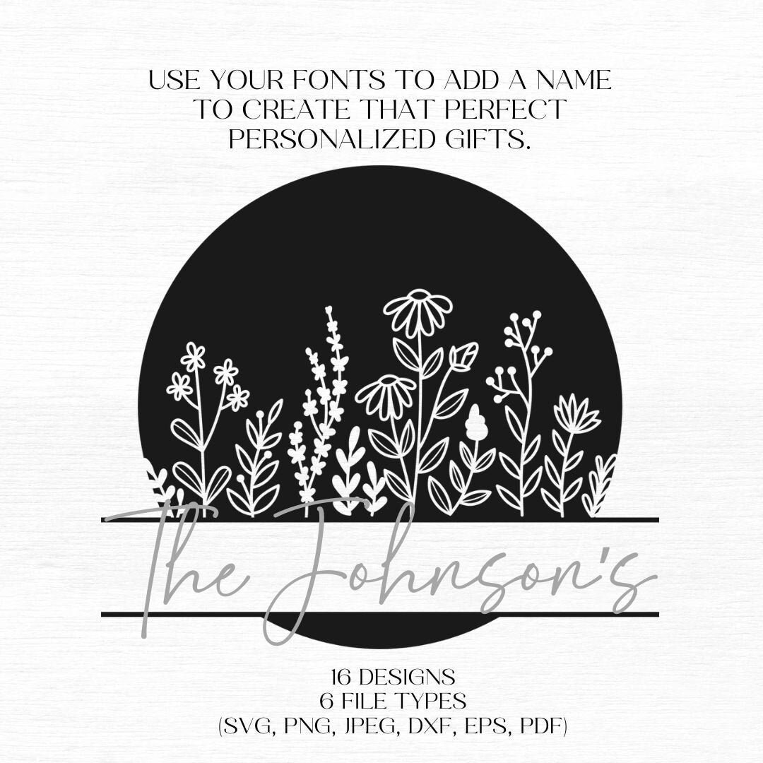 Split Wreath SVG, Wreath Svg, 28 Unique Designs, Create Personalized ...