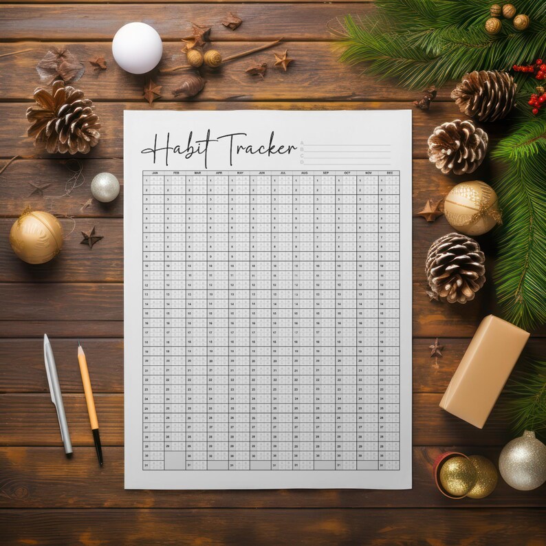 Habit Tracker PRINTABLE Journal Page Monthly Tracker Goal Tracker ...