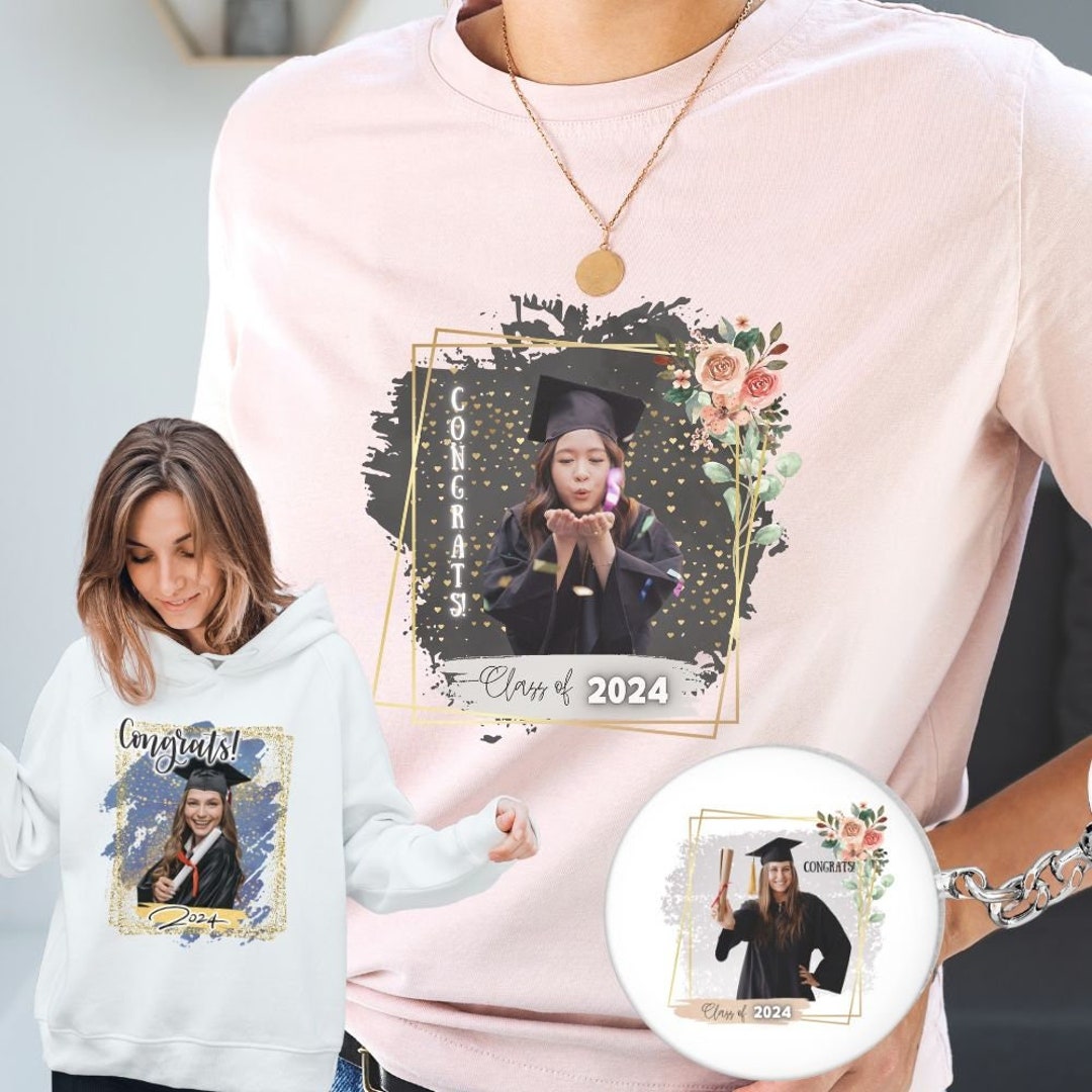 8 Editable Grad Shirt Template Bundle Canva Templates 2024 Grad Shirt ...