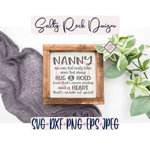 Nan Svg Nana Svg Nanny Svg Svg File Grandma Svg Grandmother Decal Svg