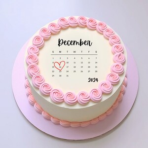 Cake Calendar, Burn Away Cake Topper Calendar Template, Custom Сake ...