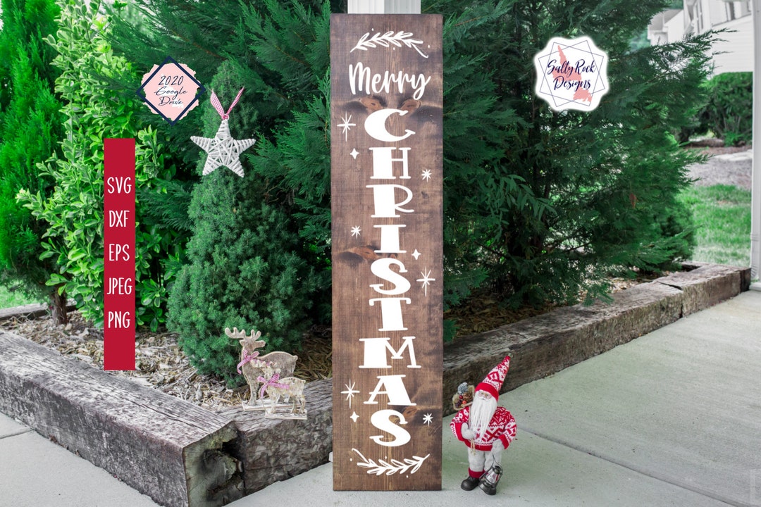 Merry Christmas Vertical SVG, Christmas Vertical Sign Svg, Christmas ...
