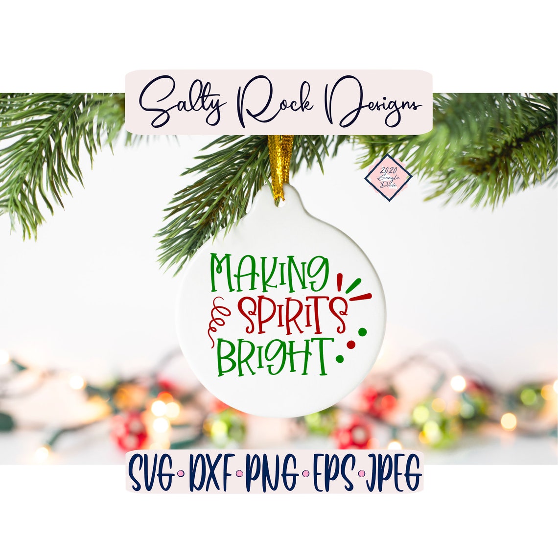 Making Spirits Bright SVG Cricut Silhouette Christmas - Etsy