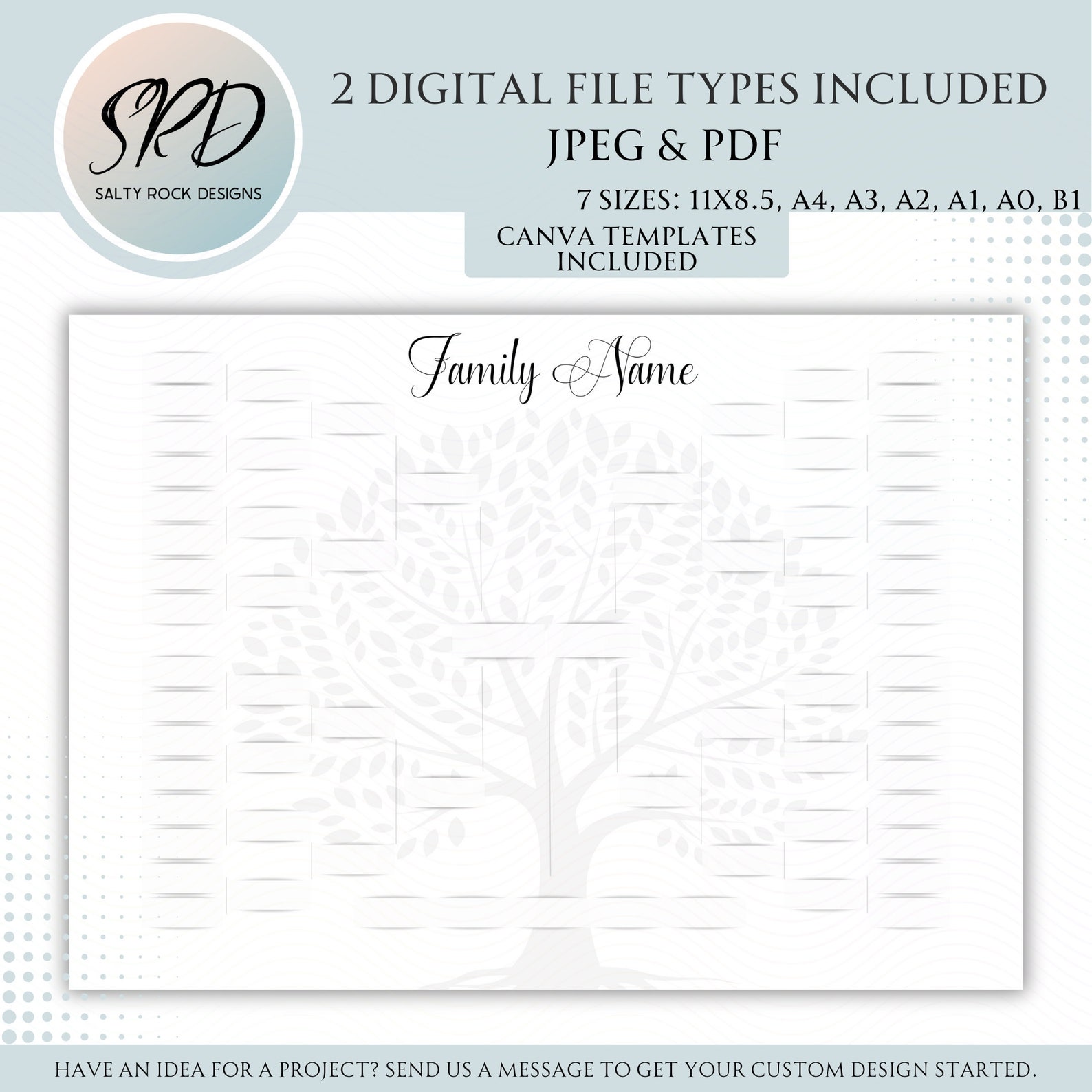 Family Tree Template, Family Tree Printable, Ancestry Template, Family ...