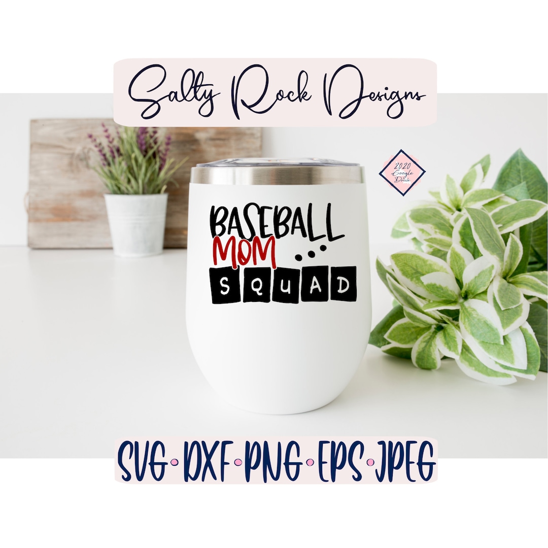 BASEBALL MOM Squad SVG, Cricut, Silhouette, Baseball Mom Svg, Baseball ...