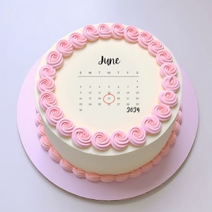 Cake Calendar, Burn Away Cake Topper Calendar Template, Custom Сake ...