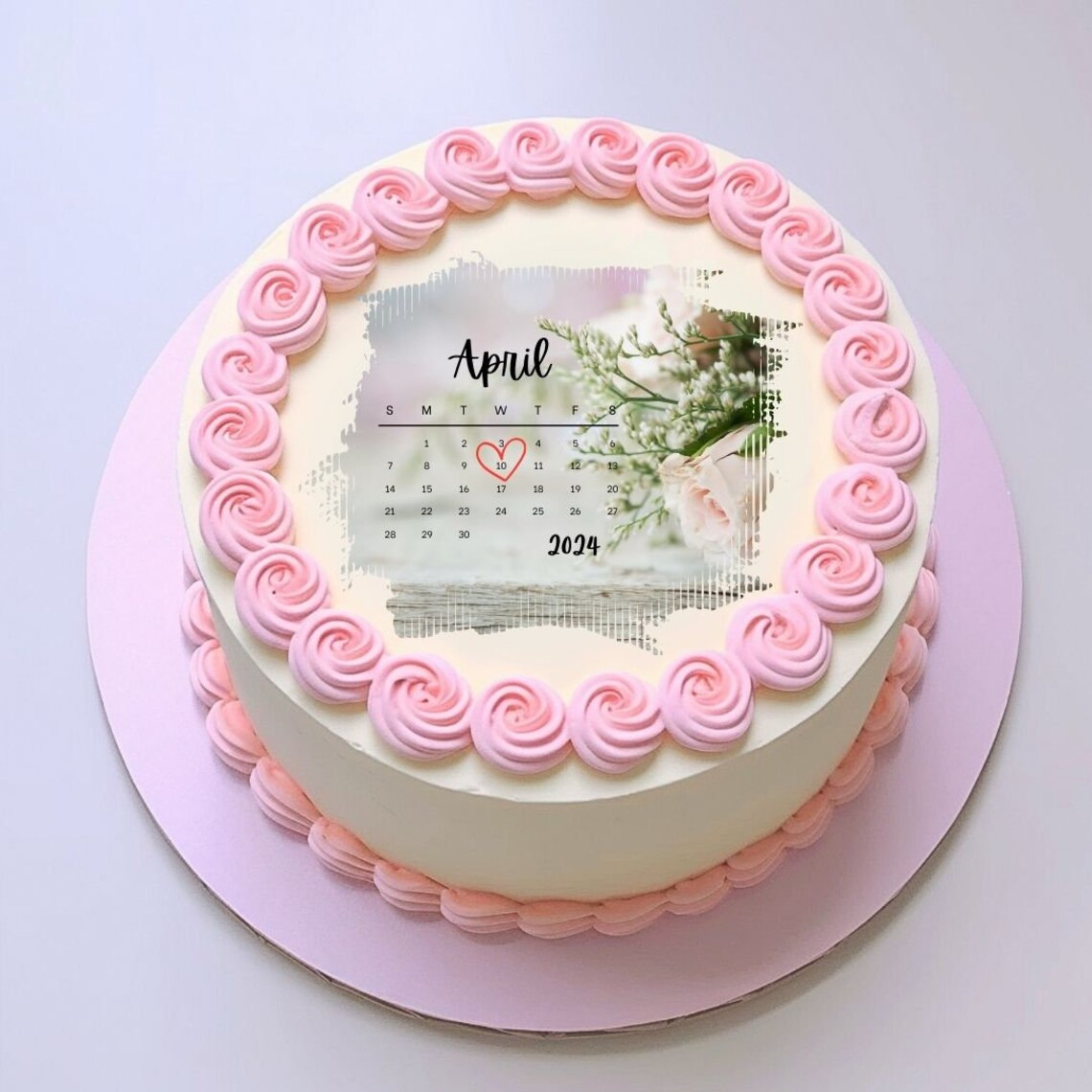 Cake Calendar, Burn Away Cake Topper Calendar Template, Custom Сake ...