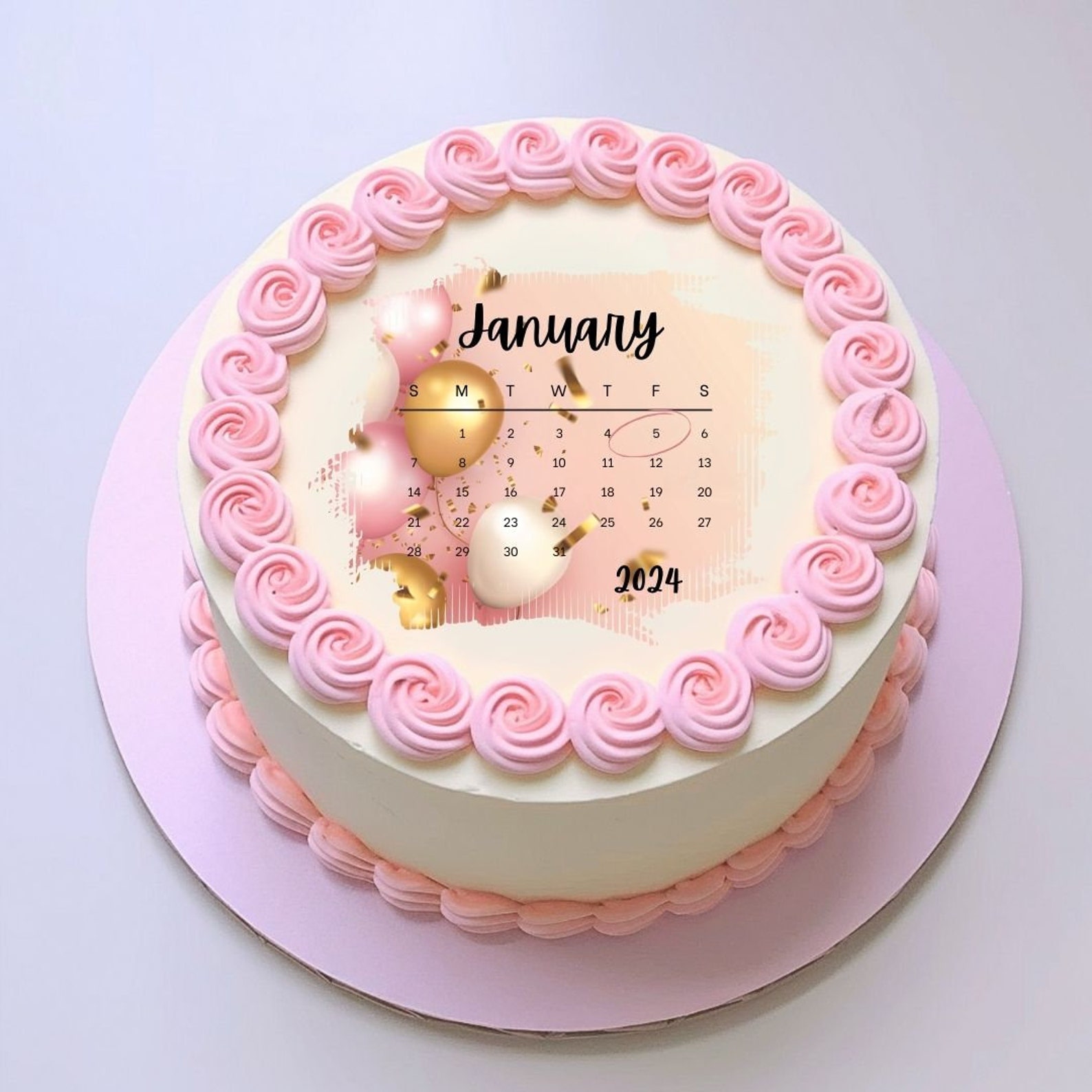 Cake Calendar, Burn Away Cake Topper Calendar Template, Custom Сake ...