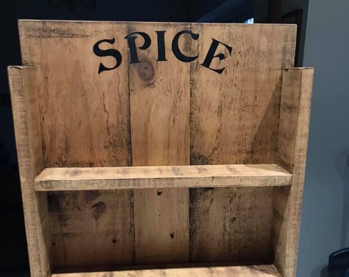 Rustic Wooden Spice Racks Handmade Bespoke From 100% Recycled Solid ...