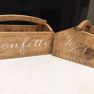 Wedding Confetti Box - Rustic Handmade From 100% Recycled Wood - Etsy