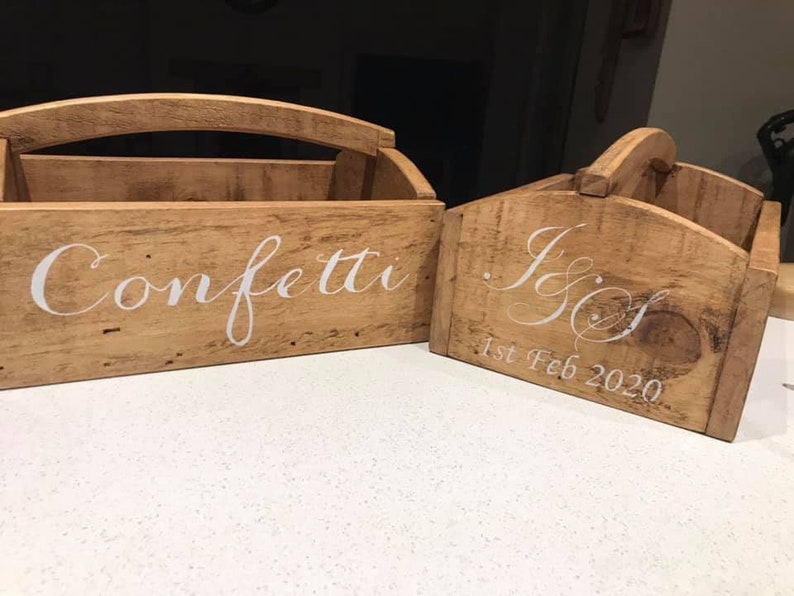 Wedding Confetti Box - Rustic Handmade From 100% Recycled Wood - Etsy