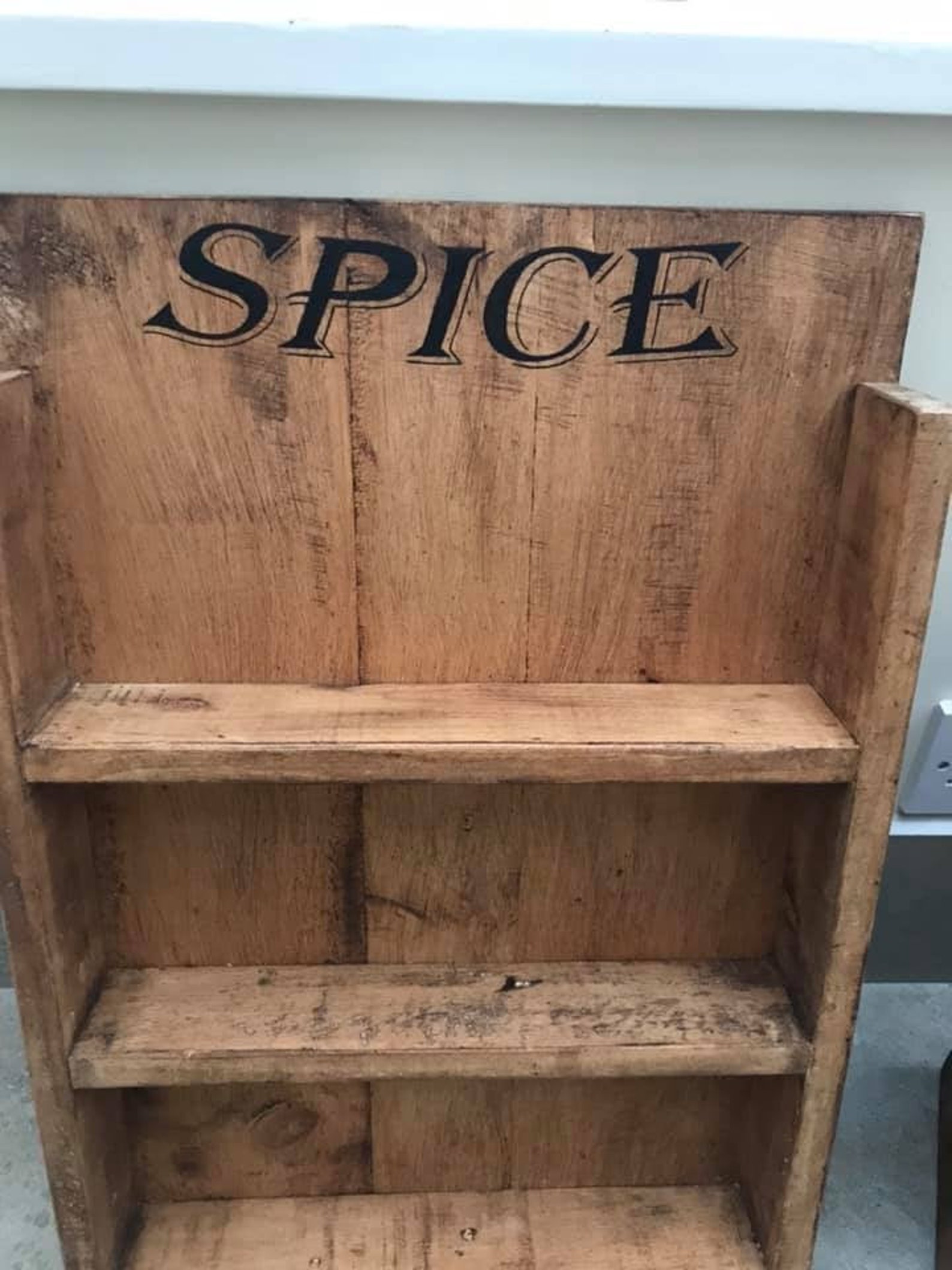 Rustic Wooden Spice Racks Handmade Bespoke From 100% Recycled Solid ...
