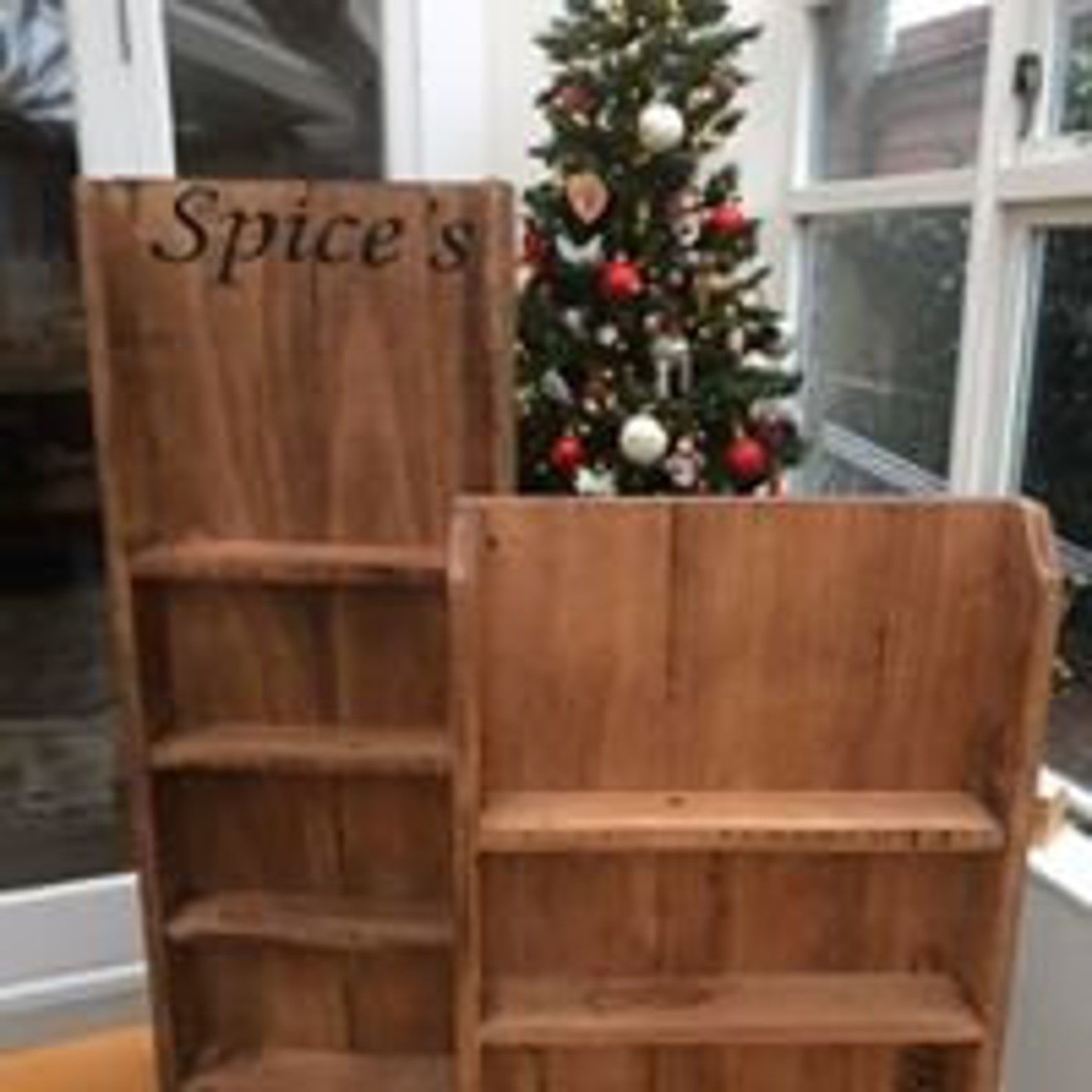 Rustic Wooden Spice Racks Handmade Bespoke From 100% Recycled Solid ...