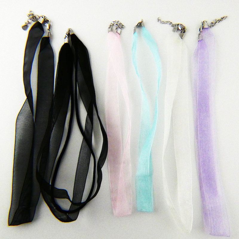 Silk Ribbon Necklace - Etsy