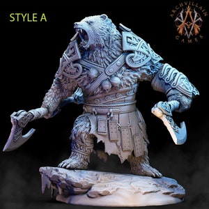 Bear Vanguard | Fantasy Resin Miniature | Dnd Miniature | RPG ...