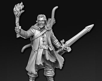 Belevor Ranger Male 28mm Miniatures for Tabletop Gaming dnd, D&D, by RN ...