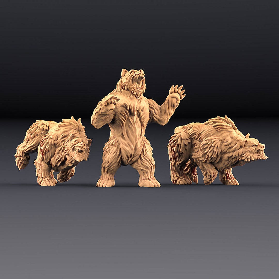 Giant Bears | AMAZONS | 32mm or 28mm Fantasy Miniature | Dnd Miniature ...