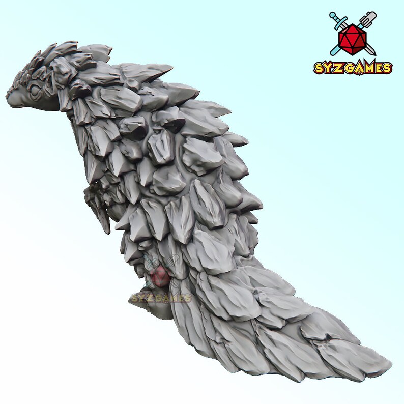 Magma Pangolin Fantasy Resin Miniature Dnd Miniature RPG - Etsy