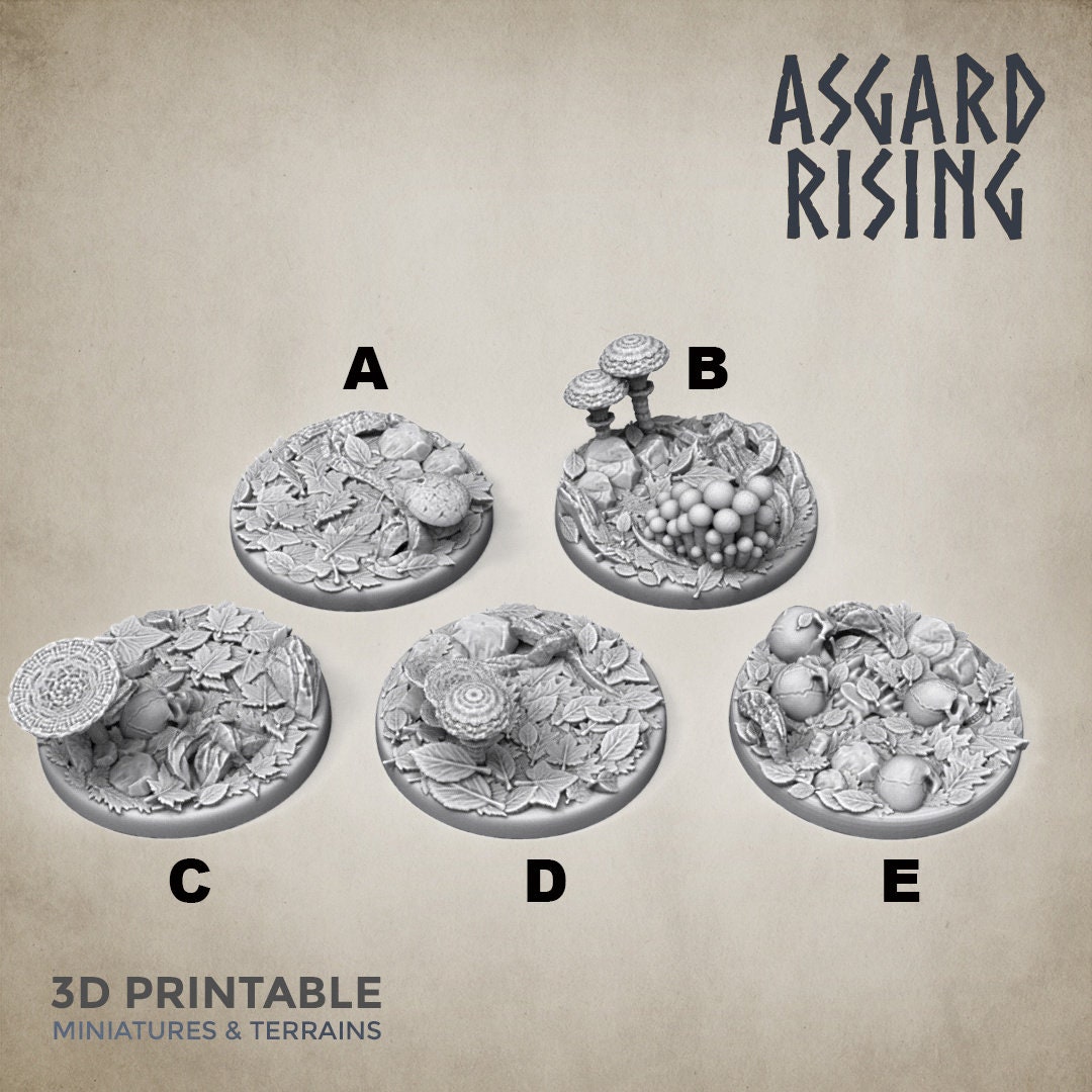 Round Bases | Fantasy Miniature| Forest Theme | Dnd Miniature | Asgard ...