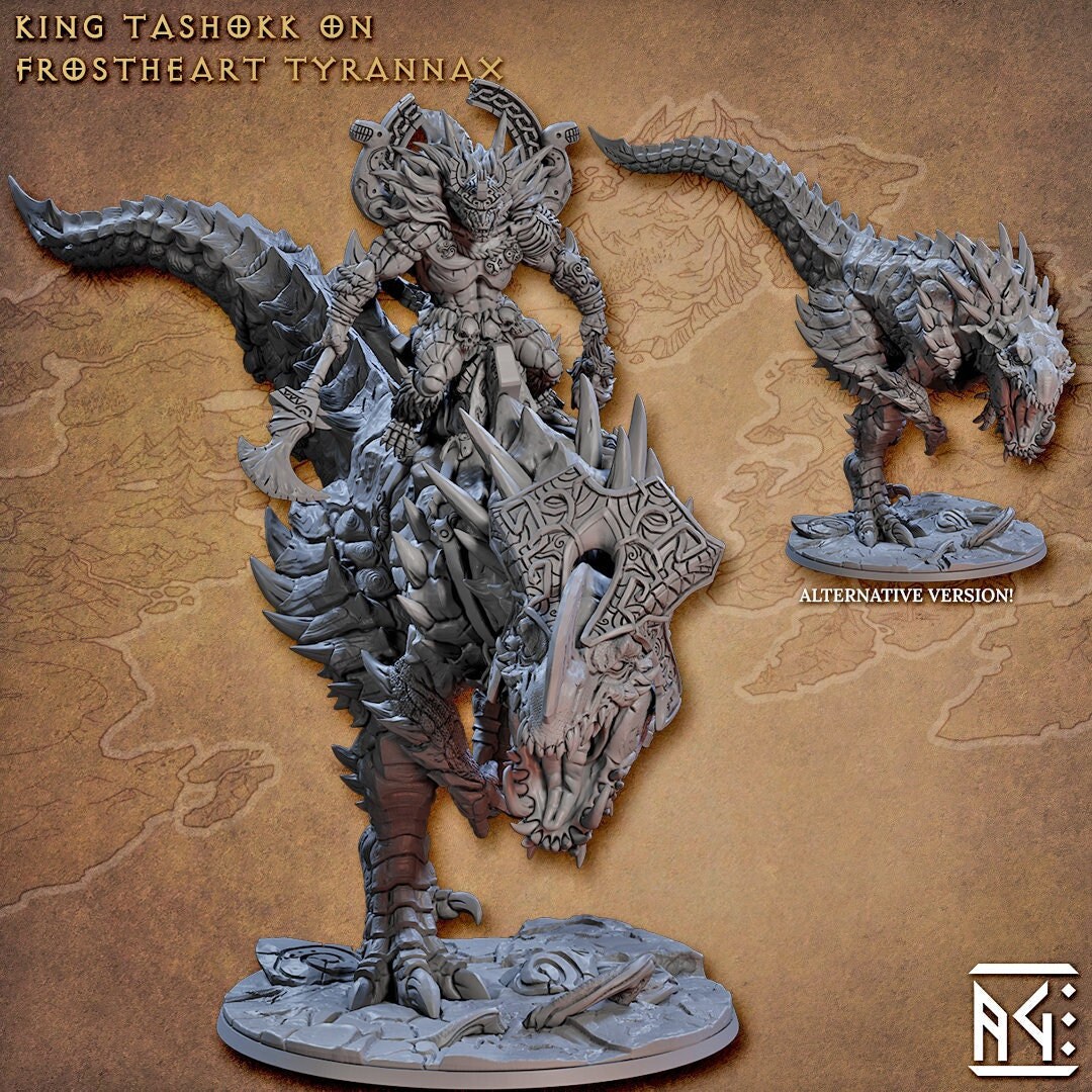 Frostheart Tyrannax Epic Boss | Fantasy Miniature | Dnd Miniature | RPG ...