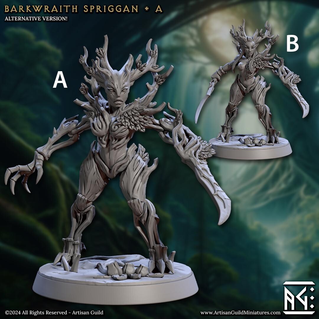 Barkwraith Spriggan A Spriggan Fighter Fantasy Miniature Dungeons and ...