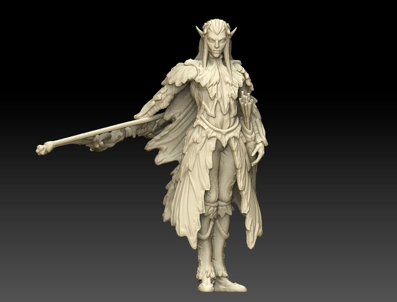 Eladrin Autum Elf Ranger Fantasy Resin Miniature Dnd - Etsy
