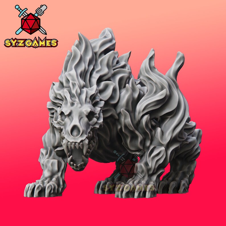 Fire Bear Fantasy Resin Miniature Dnd Miniature RPG - Etsy