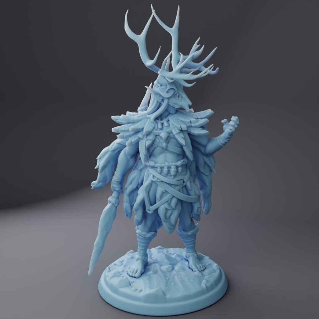 Fara-isil Ancient Elf Druid Fantasy Miniature Dungeons and Dragons Mini ...