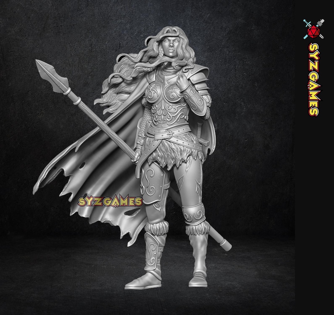 Laurana V2 Elf Fighter Female Knight Fantasy Miniature Dungeons and ...