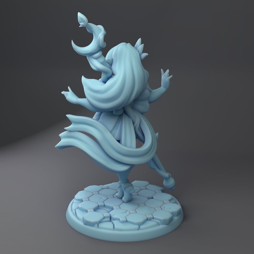 Sailor Selune Wood Elf Magical Girl Fantasy Miniature - Etsy