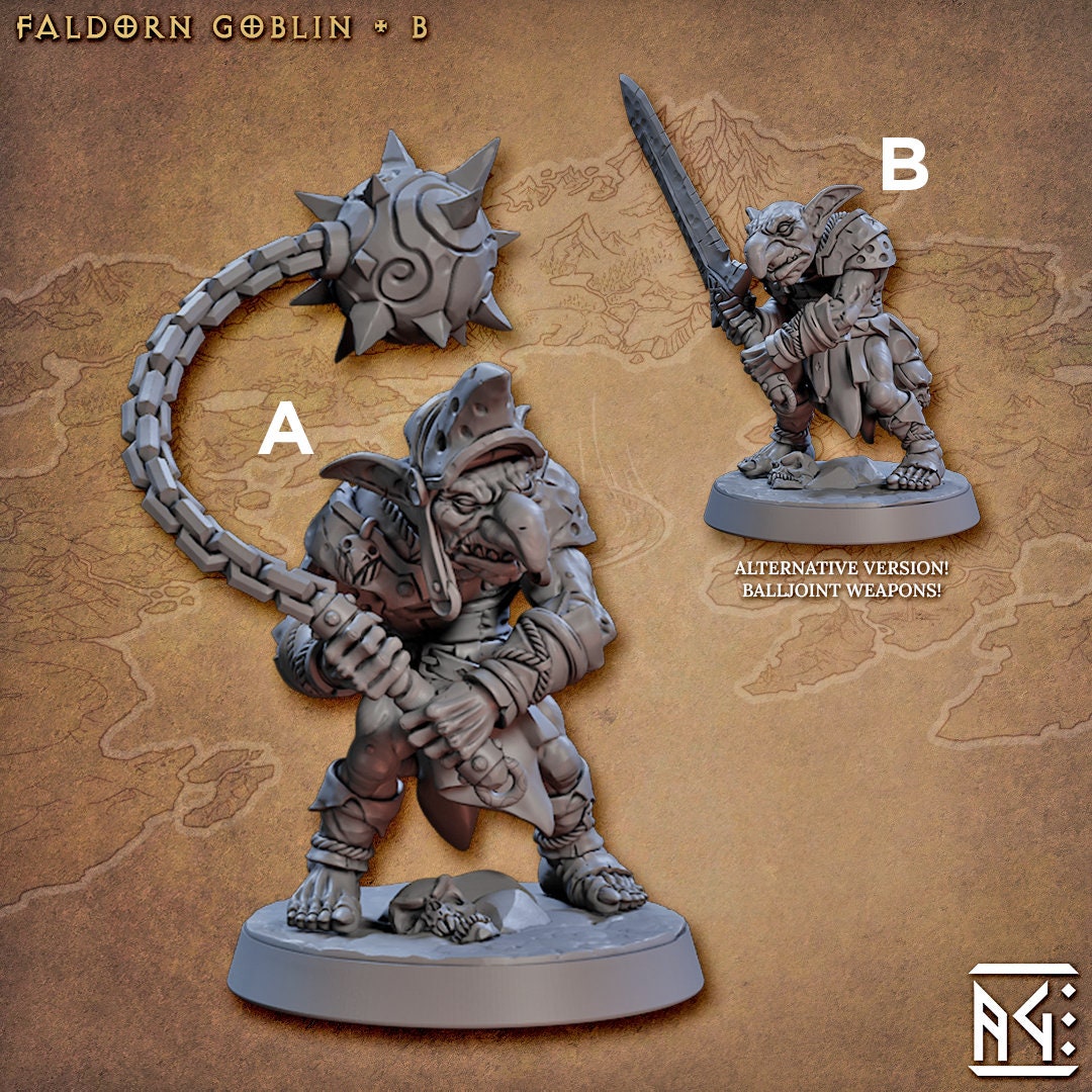 Faldorn Goblin B Fantasy Miniature Dnd Miniature RPG Tabletop Game ...