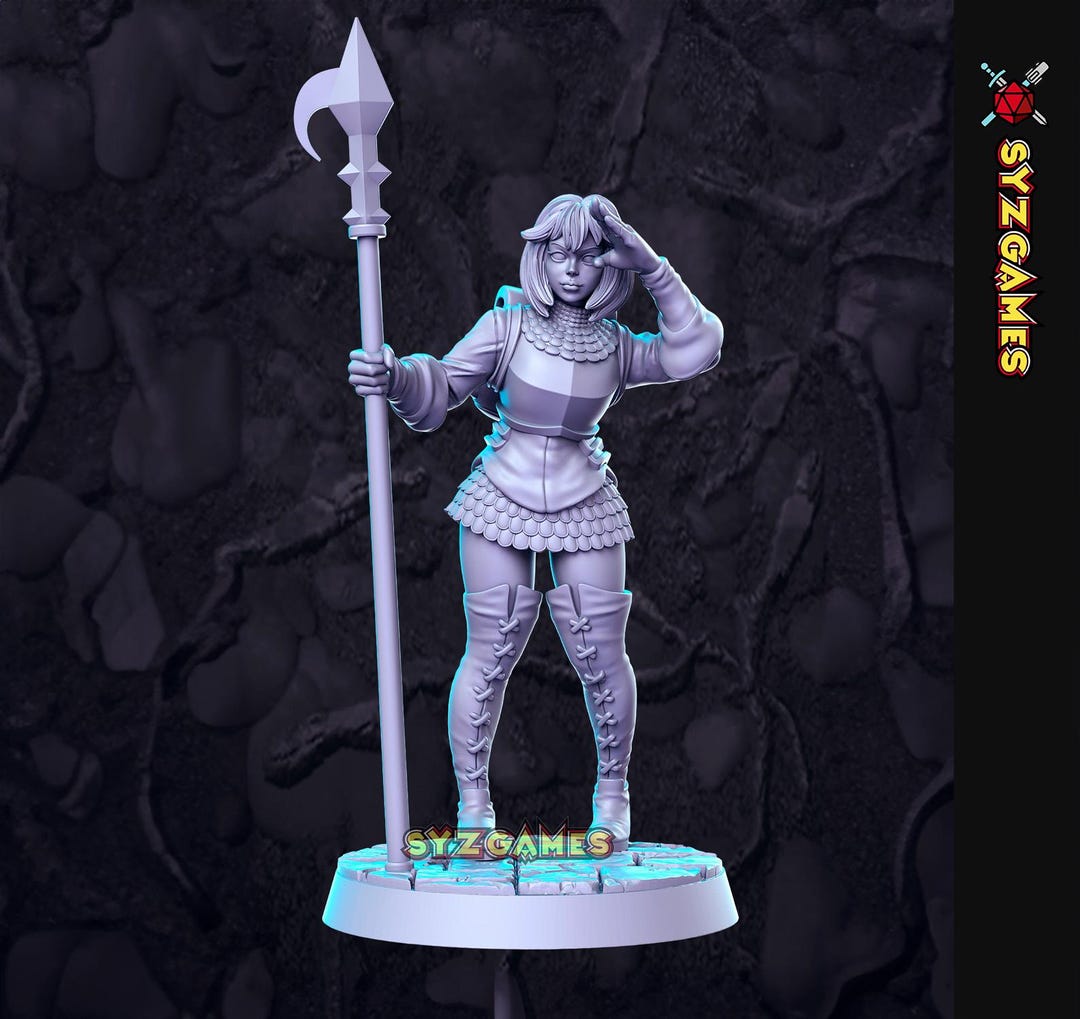 Chloe Female Knight Fantasy Miniature Dungeons and Dragons Mini RPG ...
