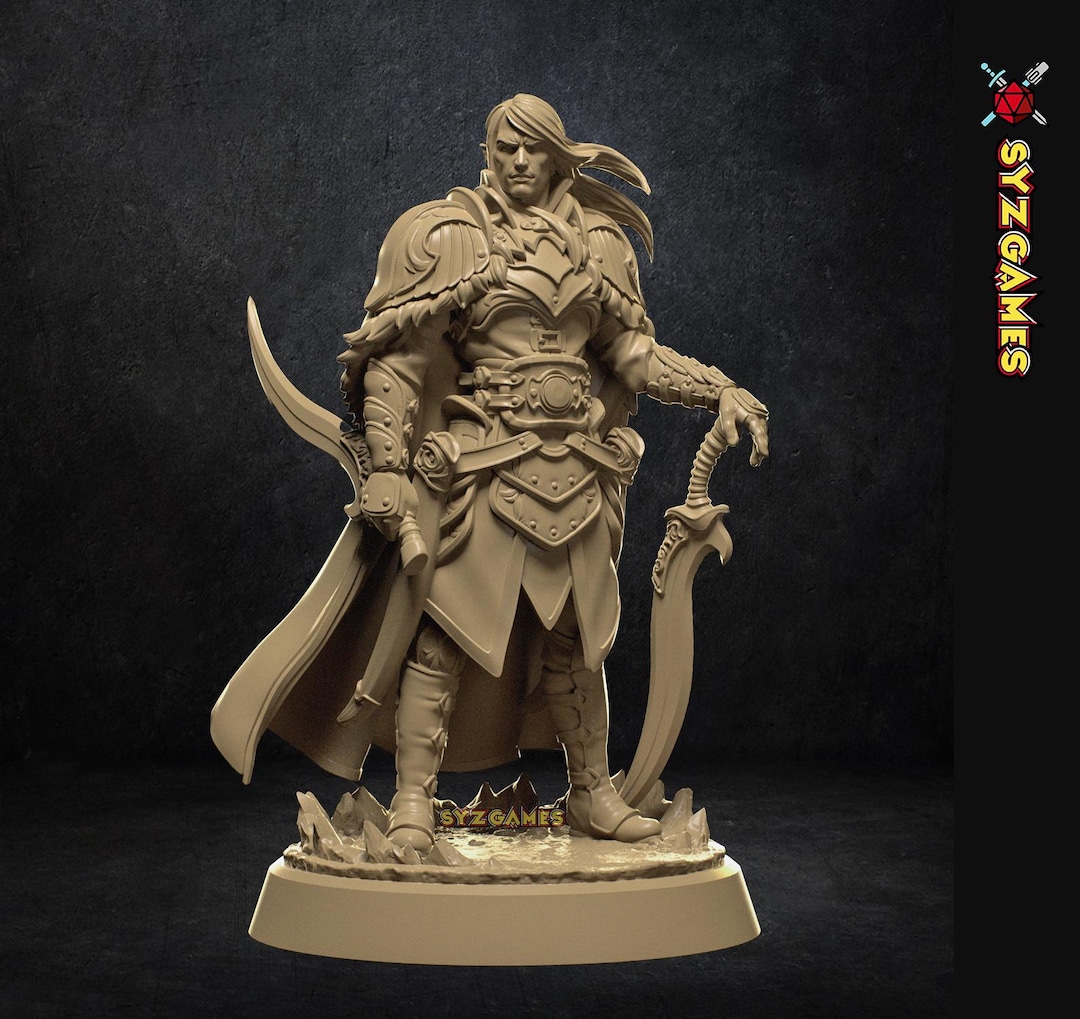 Drizzt V2 Drow Ranger Dark Elf Fantasy Miniature Dungeons and Dragons ...