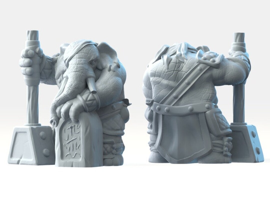 Elephant Loxodon Fantasy Resin Miniature Dnd Miniature Tabletop Game ...