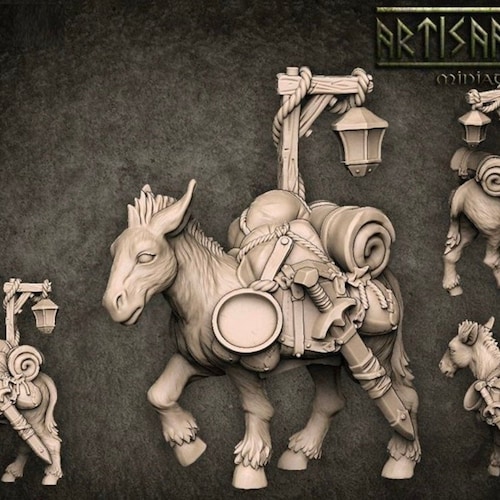 Donkey Prop PACK MULE AMAZONS 32mm or 28mm Fantasy - Etsy