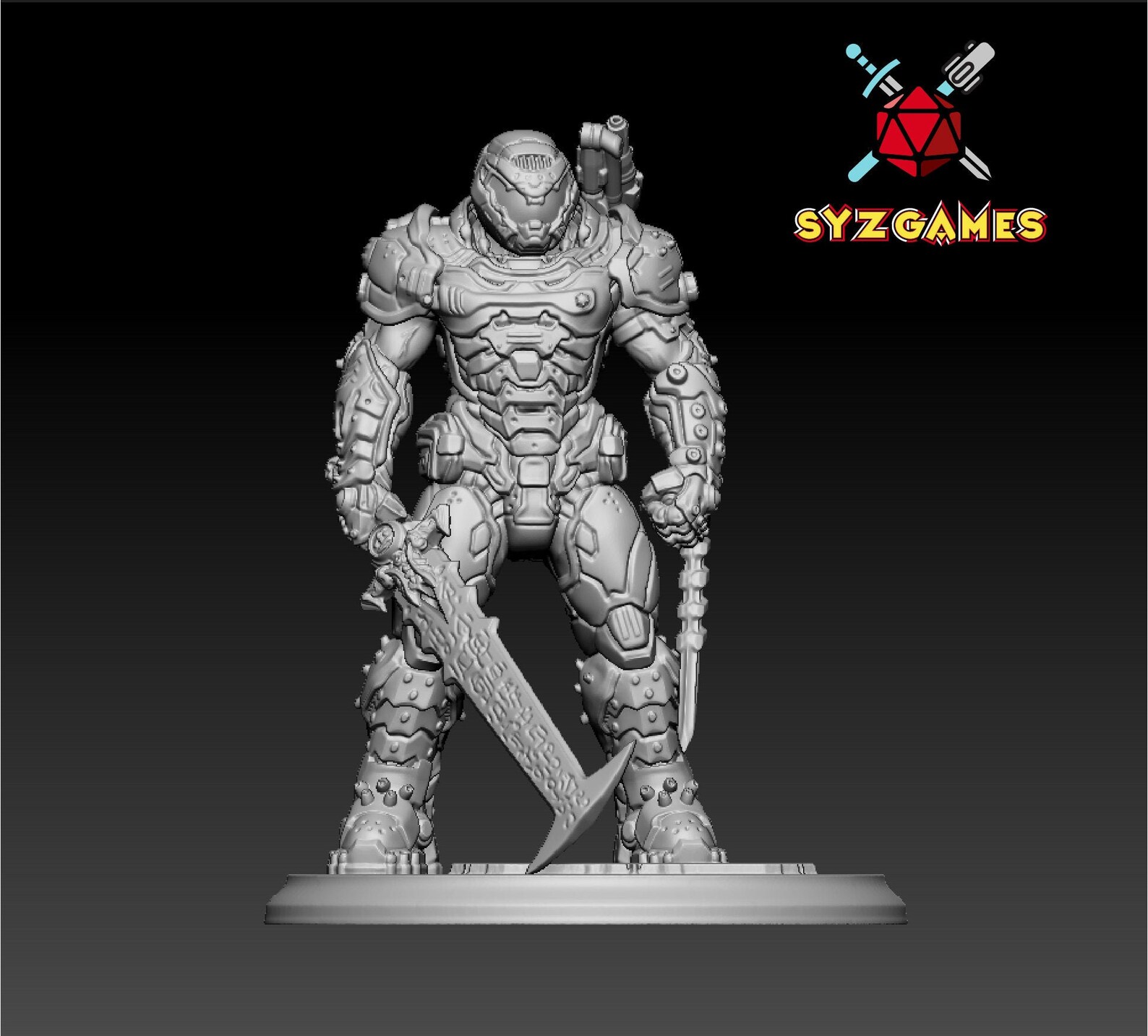 Doom Guy Doom Eternal Sci-fi Resin Miniature Dnd - Etsy Canada