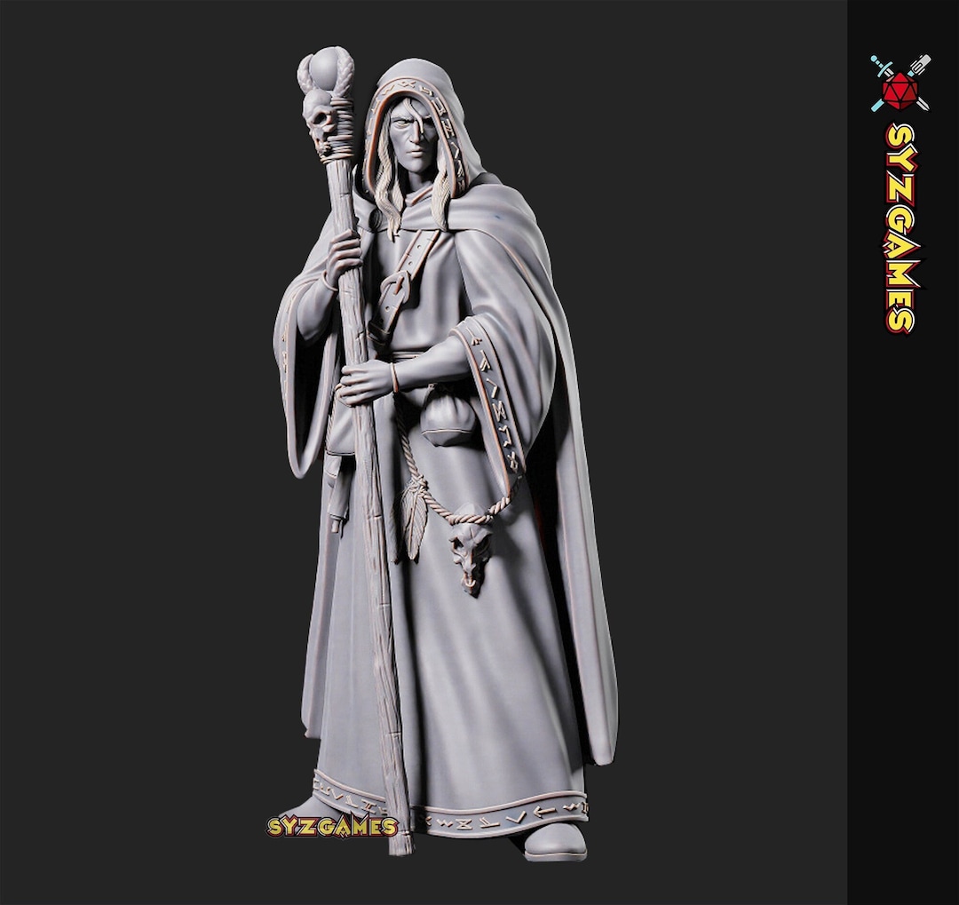 Raistlin Wizard | Resin Miniature | 32mm 75mm Fantasy Miniature | Dnd ...