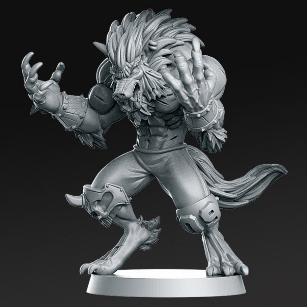 Werewolf B Fantasy Football 32mm or 28mm Fantasy Miniature Dnd ...
