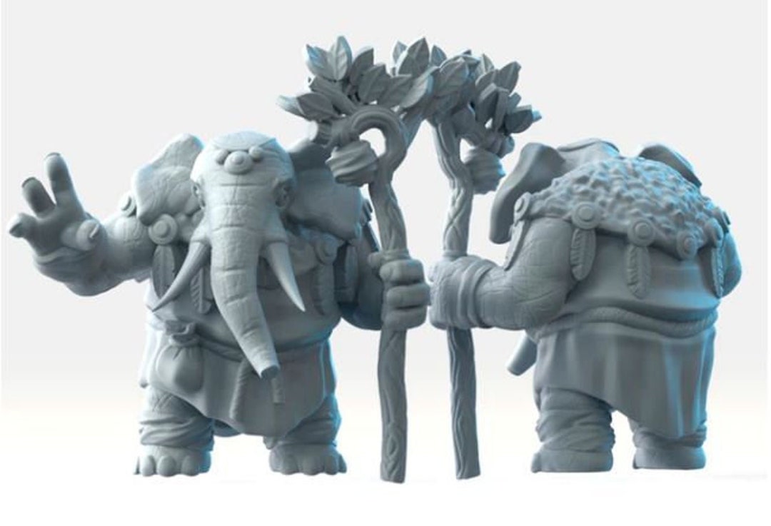 Elephant Druid - Loxodon | Fantasy Resin Miniature | Dnd Miniature ...