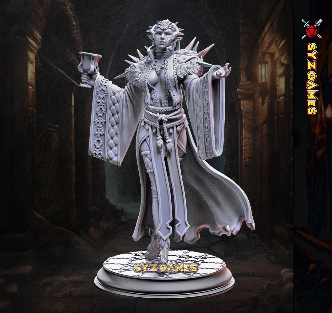 Baroness Noctra De Blanc Vampire Fantasy Miniature Dungeons and Dragons ...