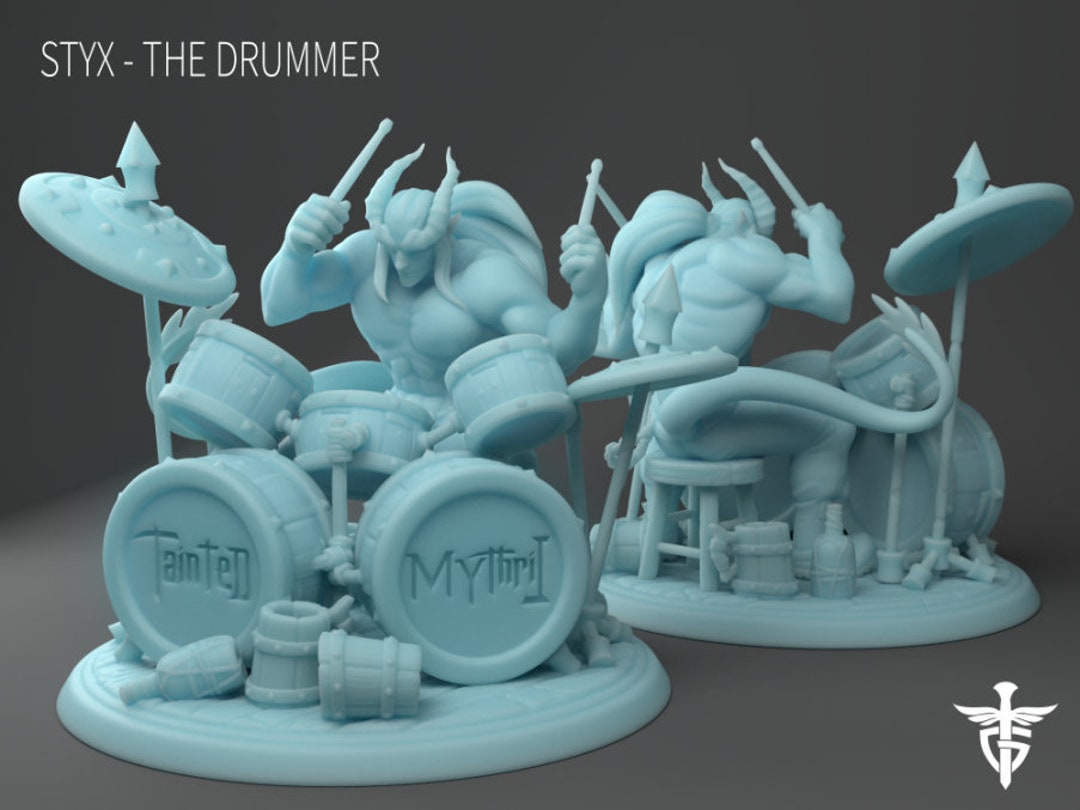 Styx the Drummer | 32mm or 28mm Fantasy Miniature | Dnd Miniature | RPG ...