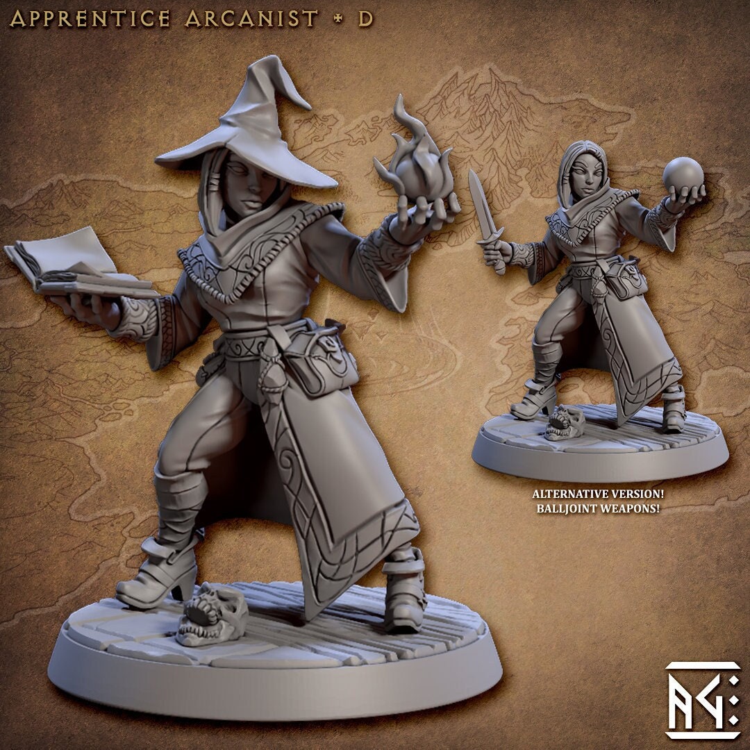 Apprentice Arcanist D | Fantasy Miniature | Dnd Miniature | RPG ...