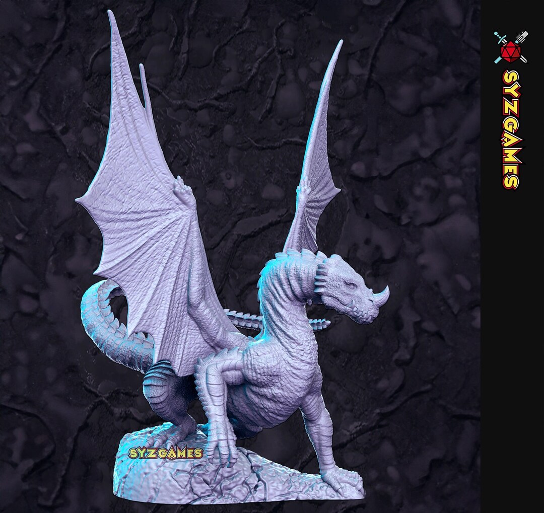 Young Green Dragon Fantasy Miniature Dnd Miniature Dungeons & Dragons ...