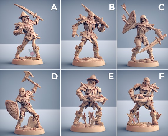 Old-burg Fallen Ones 32mm or 28mm Fantasy Miniature D&D | Etsy