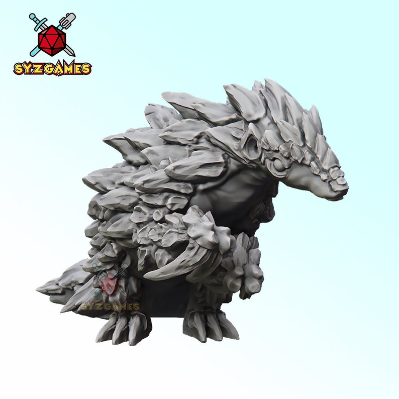 Magma Pangolin Fantasy Resin Miniature Dnd Miniature RPG - Etsy