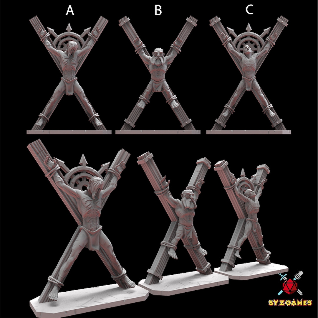 Prisoners Skinned | Fantasy Resin Miniature | Dnd Miniature | RPG ...